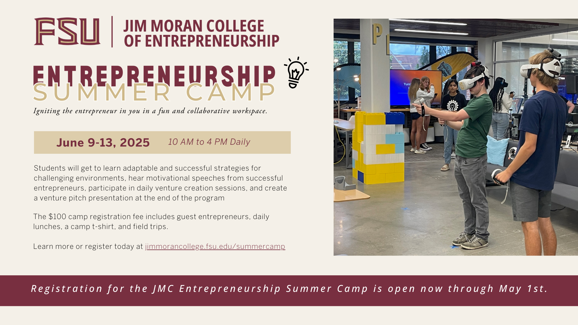 Entrepreneurship Summer Camp | Jim Moran College of Entrepreneurship